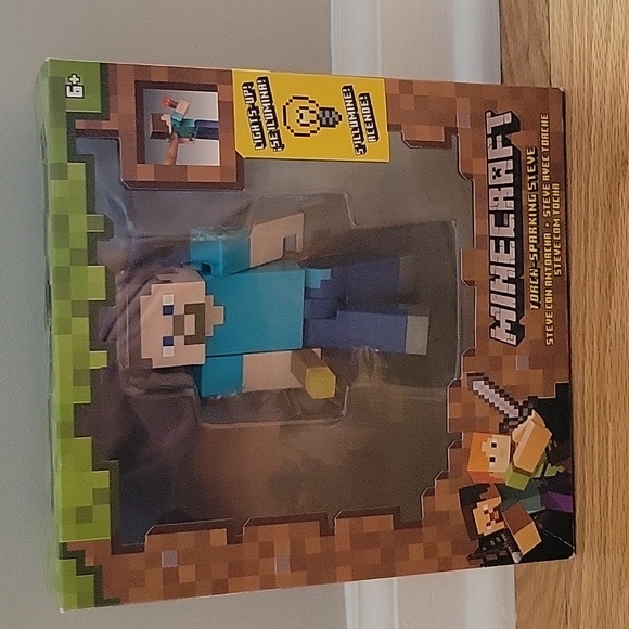Mattel | Toys | 29 Minecraft Torch Sparking Steve 45 Action Figure ...